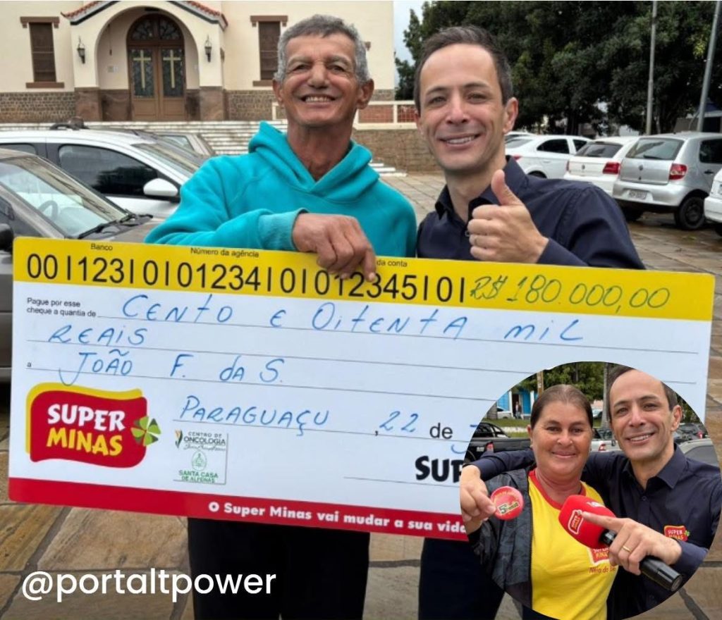 Paraguaçuense é premiado no Super Minas e leva R$ 180 mil – tpower ...
